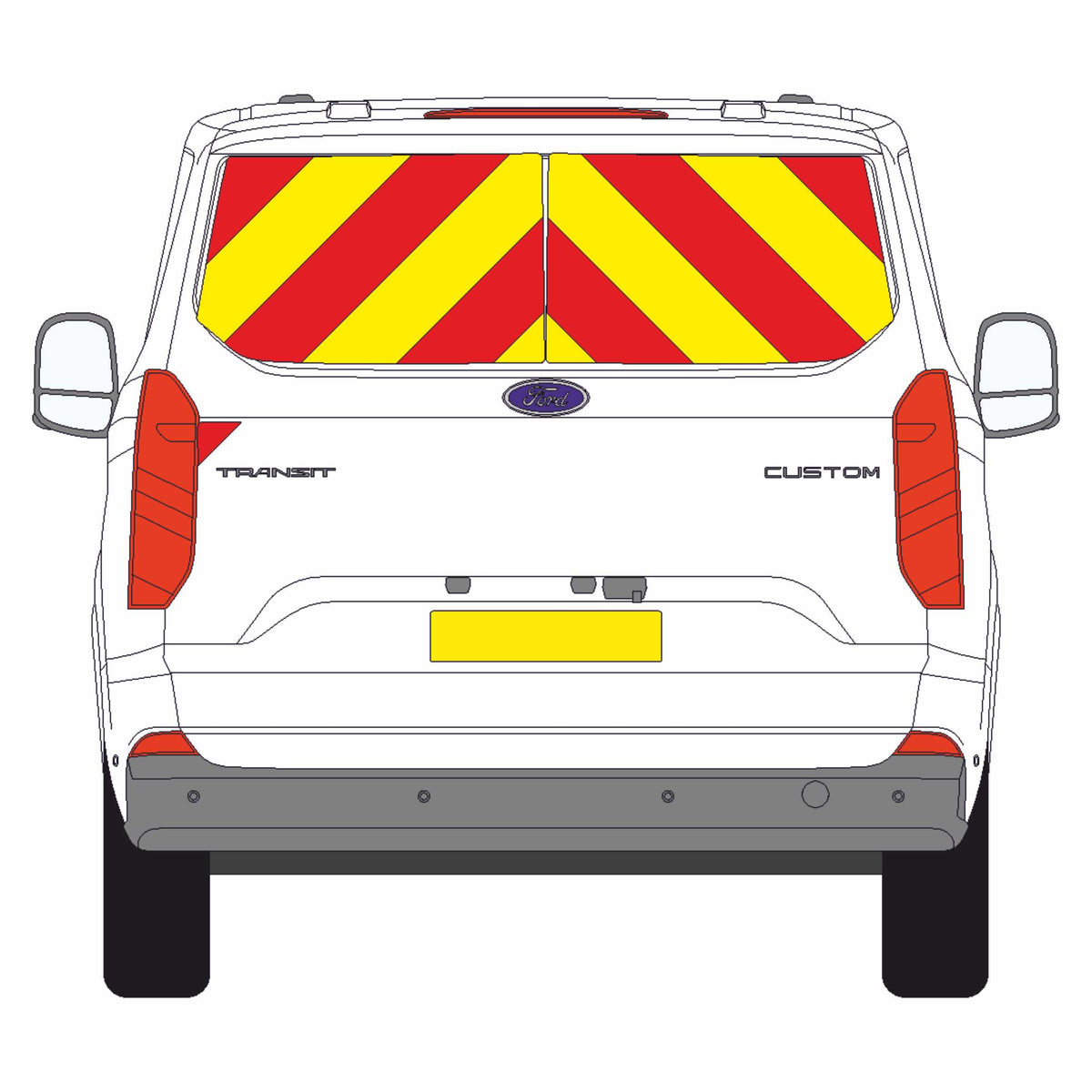 Ford Transit Custom Standard roof 2023+ Tailgate Chevron Kit – Chevron ...